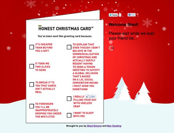 HONEST CHRISTMAS CARD™ .com | shedsimove.com